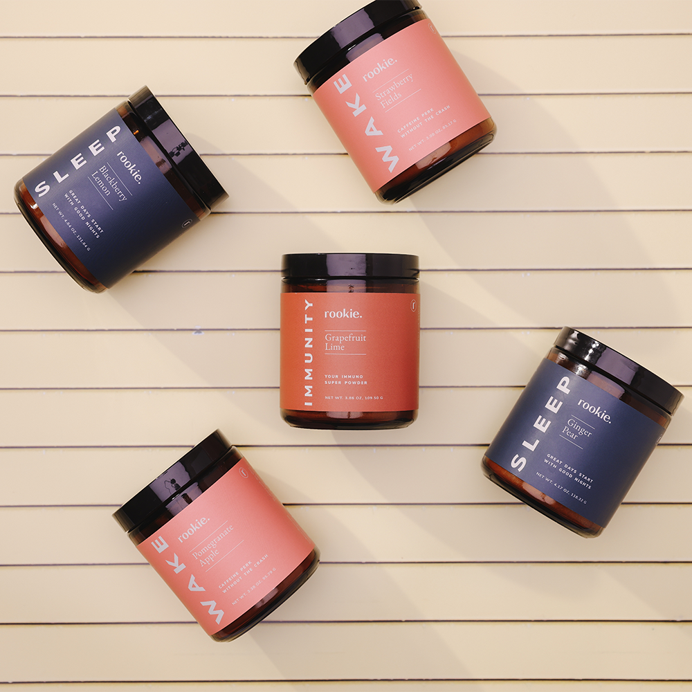 Rookie Wellness | Supplement 30-Serving Jars | Sleep, Wake, Immune